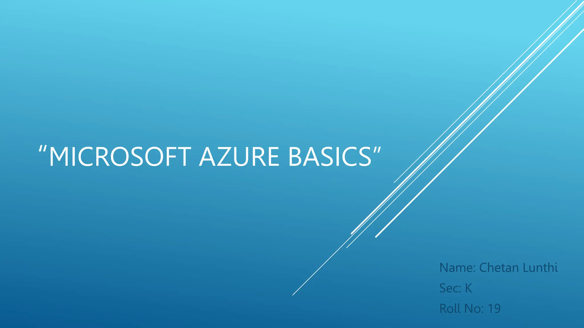 the basics of microsoft azure is covered here | PPTX | Cloud Computing | Internet