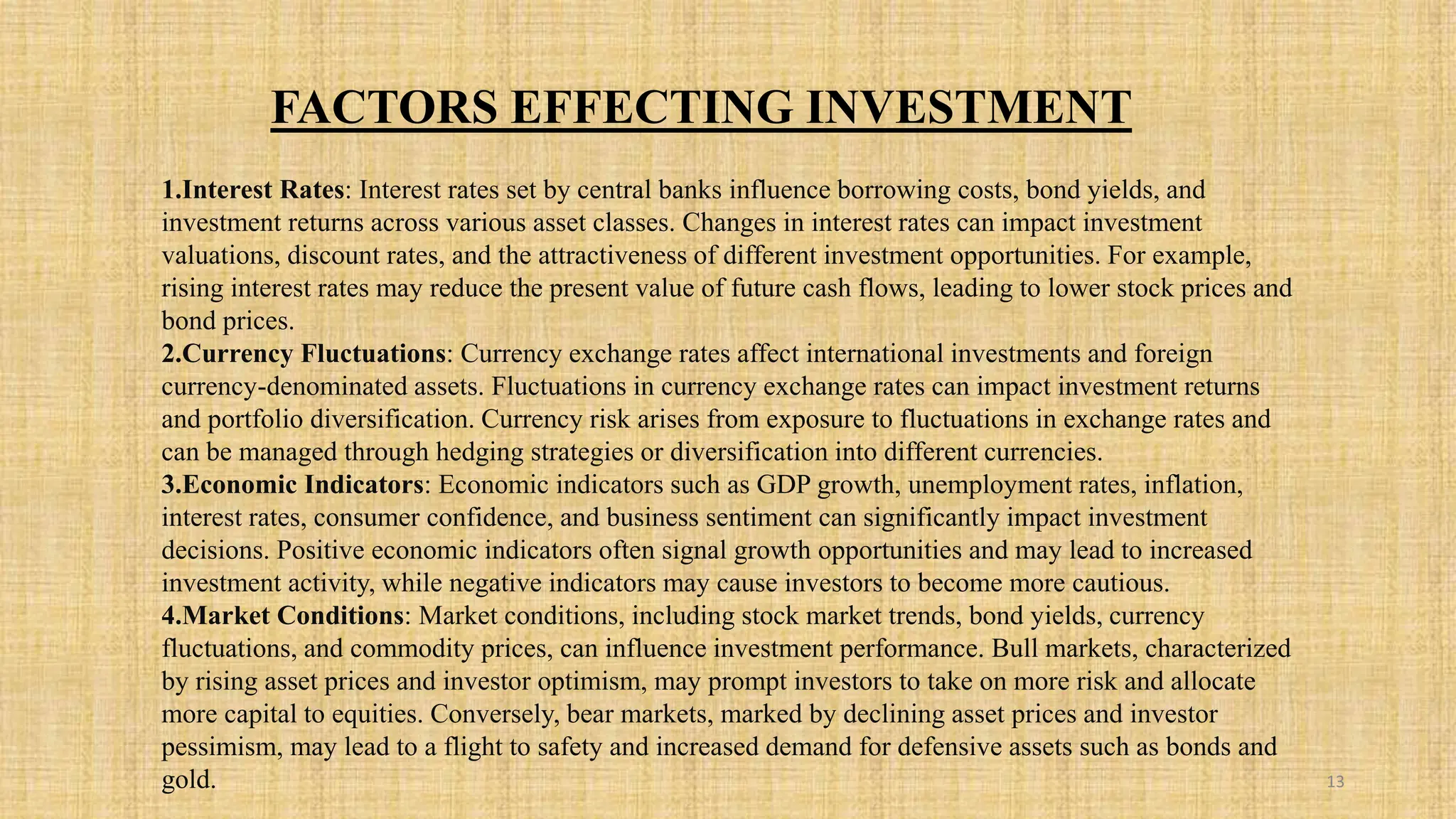 Presentation on savings and investments. | PPTX