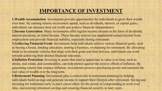 Presentation on savings and investments. | PPTX