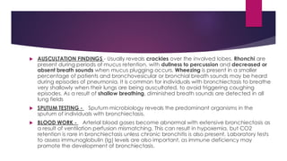 Bronchiectasis and Physiotherapy Management | PDF