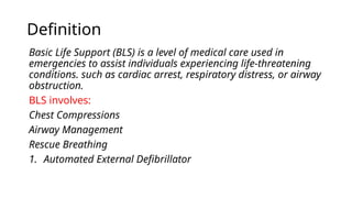 Basic life support, Cardiopulmonary resuscitation | PPTX | First Aid ...