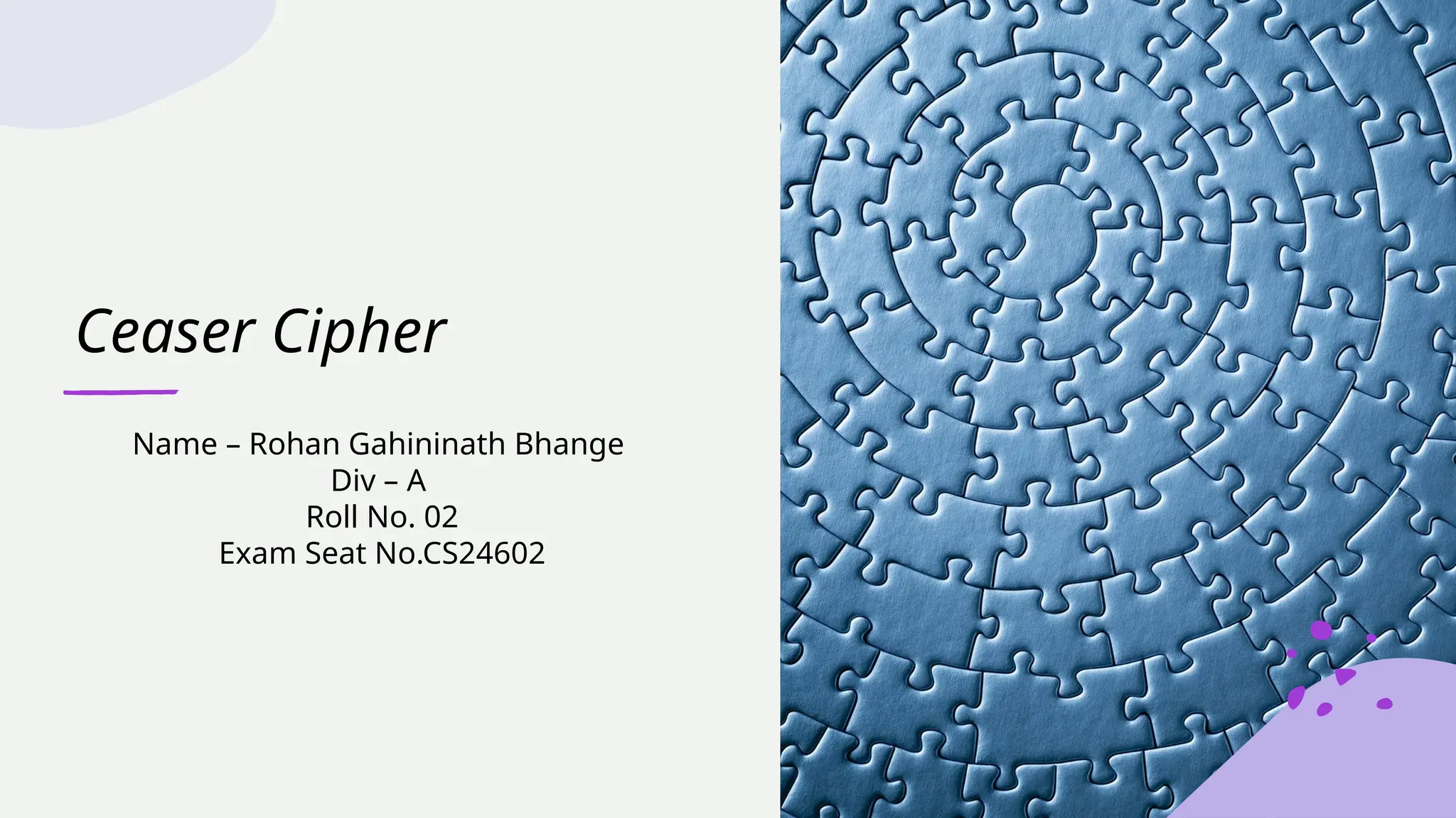 Presentation on Ceaser cipher encrypting messages | PPTX | Information ...