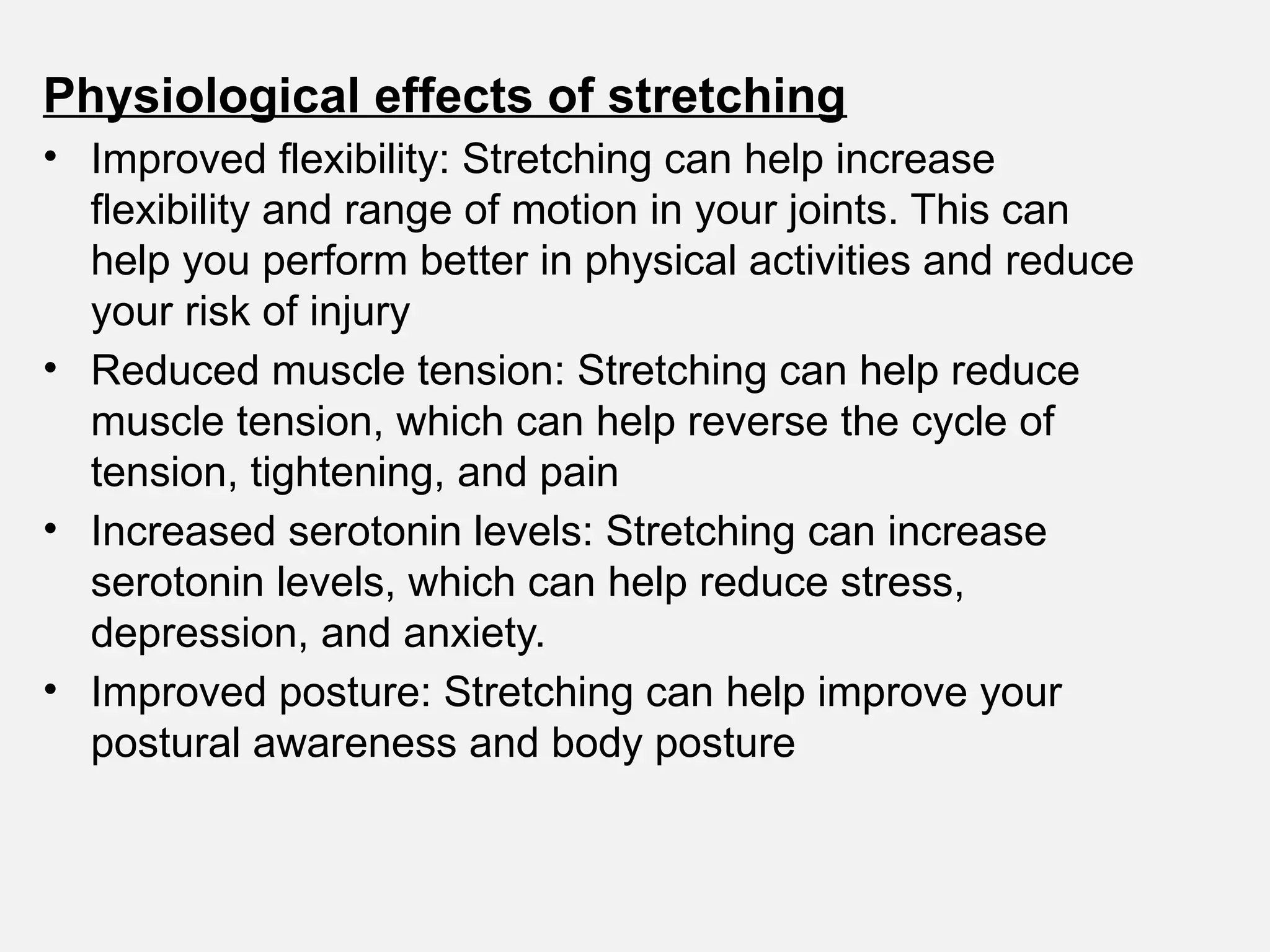 Physiological Effects of Stretching Therapy | PPTX