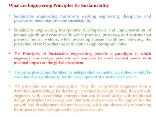 Sustainable Principles, Materials and Technologies | PPTX