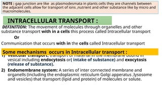 PPT: Molecular basis of intercellular and intracellular transport of macromalcules | PPTX