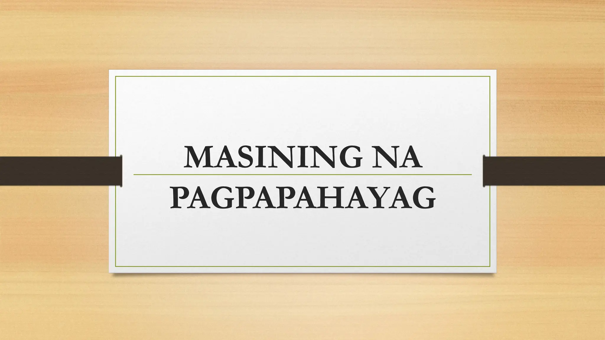 Presentation (2).pptx. Layunin nitong maipahayag ang mga karanasan at pananaw ng tao sa masining ...