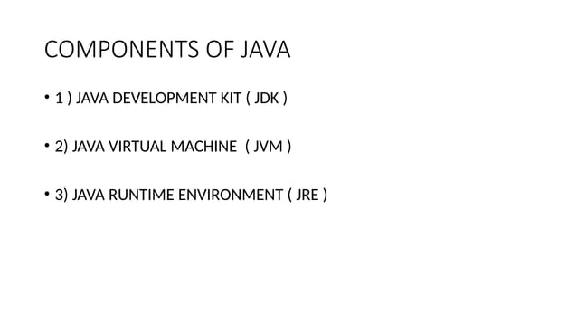 Presentation2.ppt java basic core ppt . | PPT