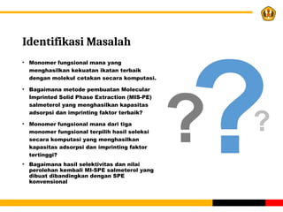 presentasi disertasi molekul imprinting polymer | PPT