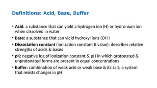 lecture of blood gas and buffer system chapter 16 | PPTX