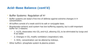 lecture of blood gas and buffer system chapter 16 | PPTX