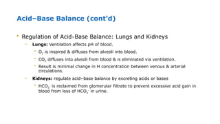 lecture of blood gas and buffer system chapter 16 | PPTX