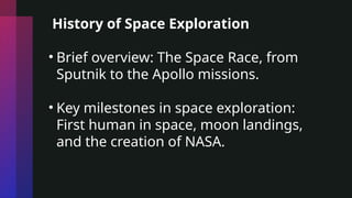 Presentation on advances in space exploration | PPTX