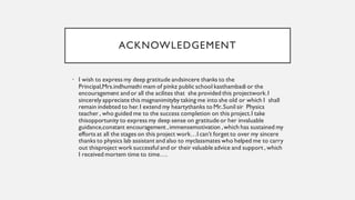 Presentation of physics project class 12 | PPT