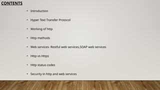 HTTP and web service: A Deep Dive into Application Layer Protocols | PPT