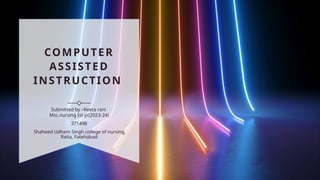 Presentation on Computer assisted instruction | PPT