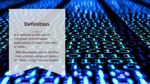 Presentation on Computer assisted instruction | PPT