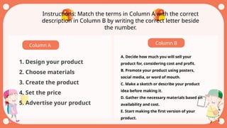 TLE ICT 6 producing simple products as an ideal entrepreneur | PPTX