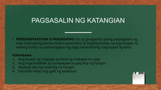 TAYUTAY: PAGSASALIN NG KATANGIAN NITO PPT. | PPT
