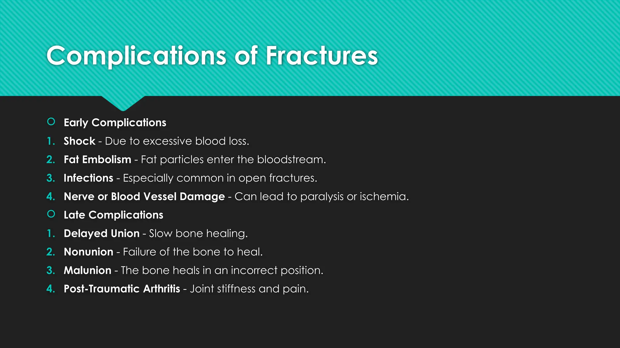 Fractures and classification , Treatment , Complications | PPTX