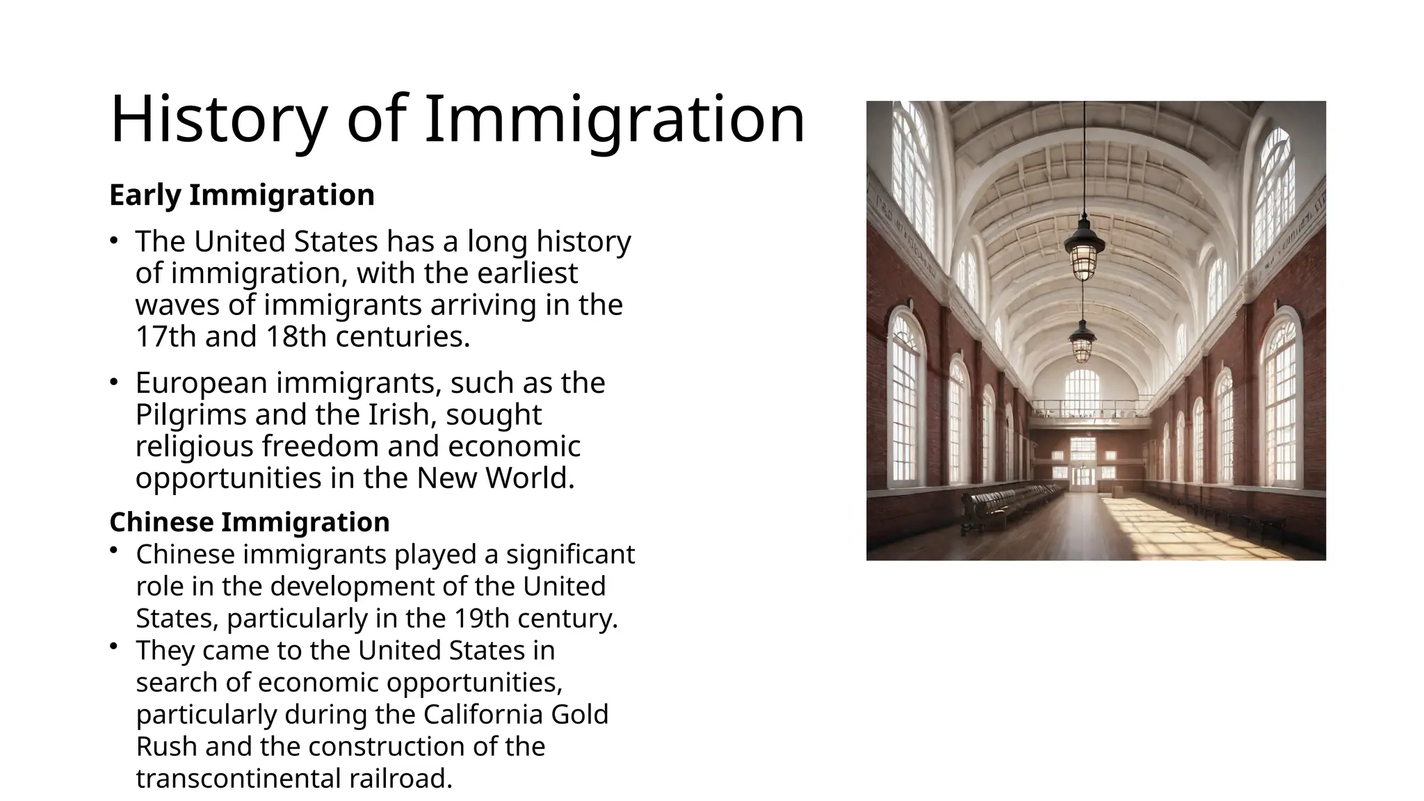 projet anglais immigration presentationn | PPT