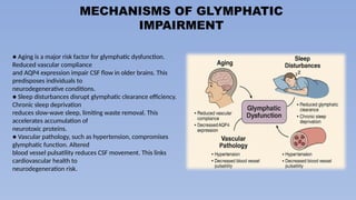 Glymphatic system dysfunction and neurodegeneration | PPT