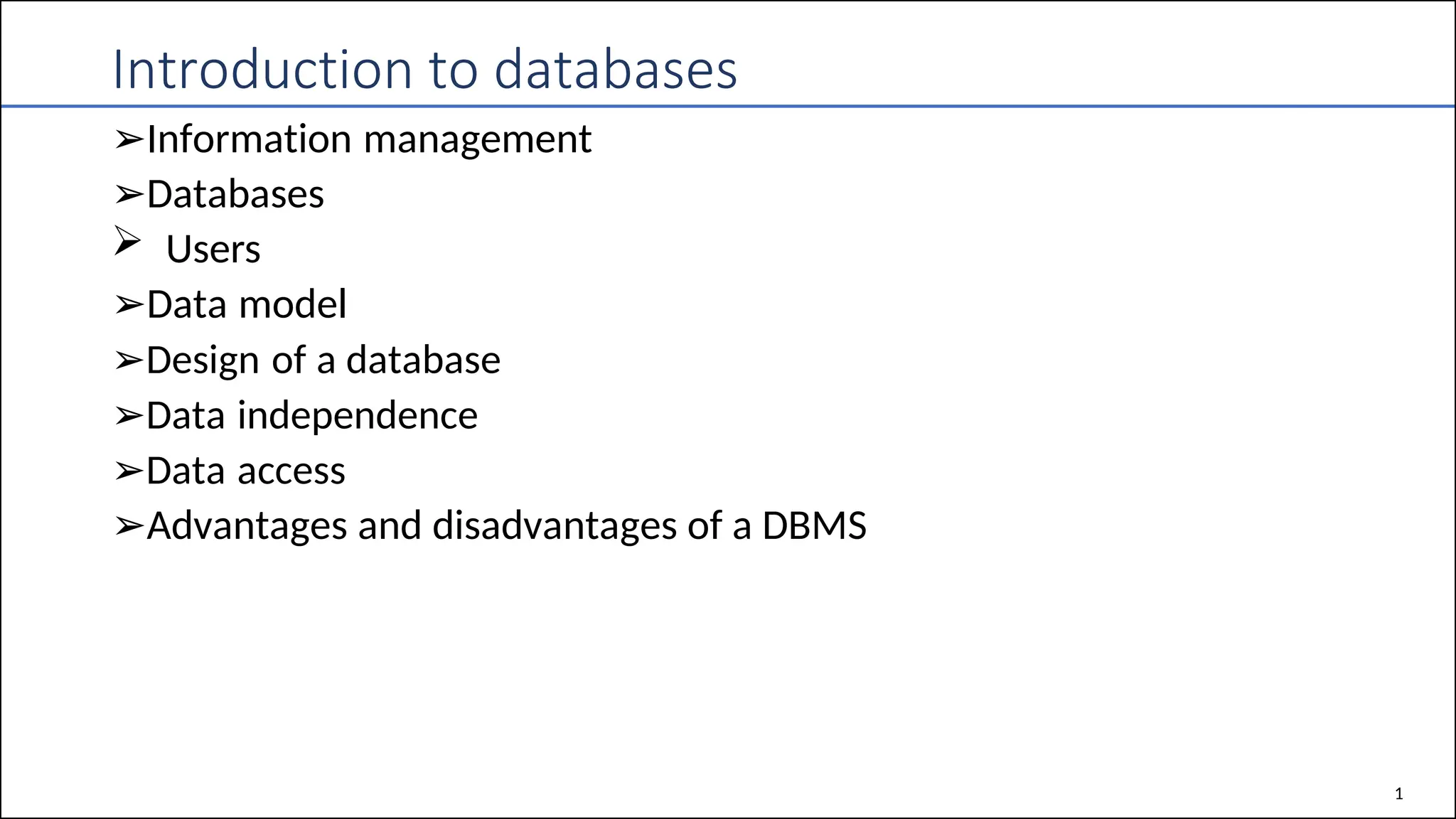 Presentation2 and introduction to database | PPT