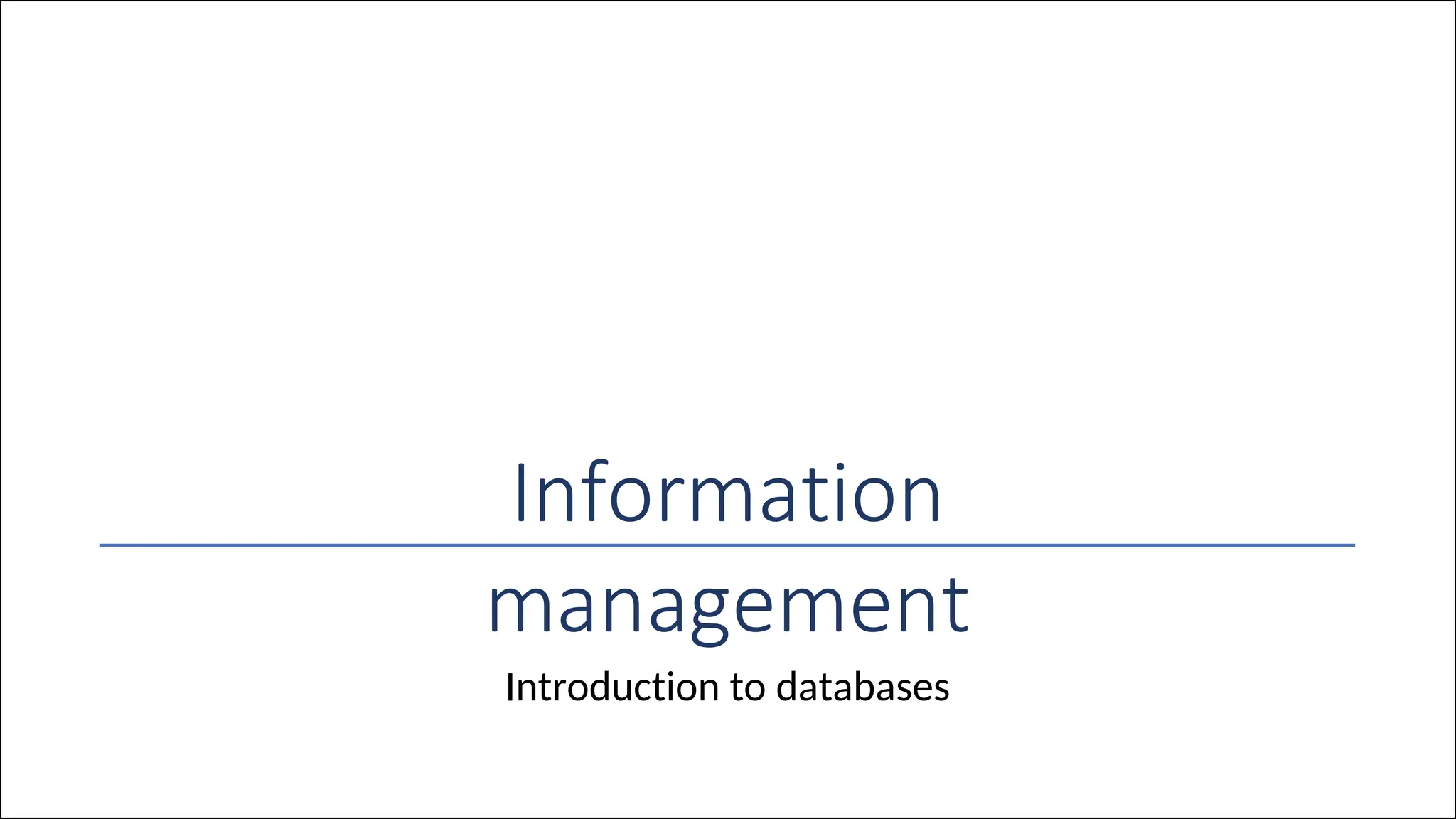 Presentation2 and introduction to database | PPT