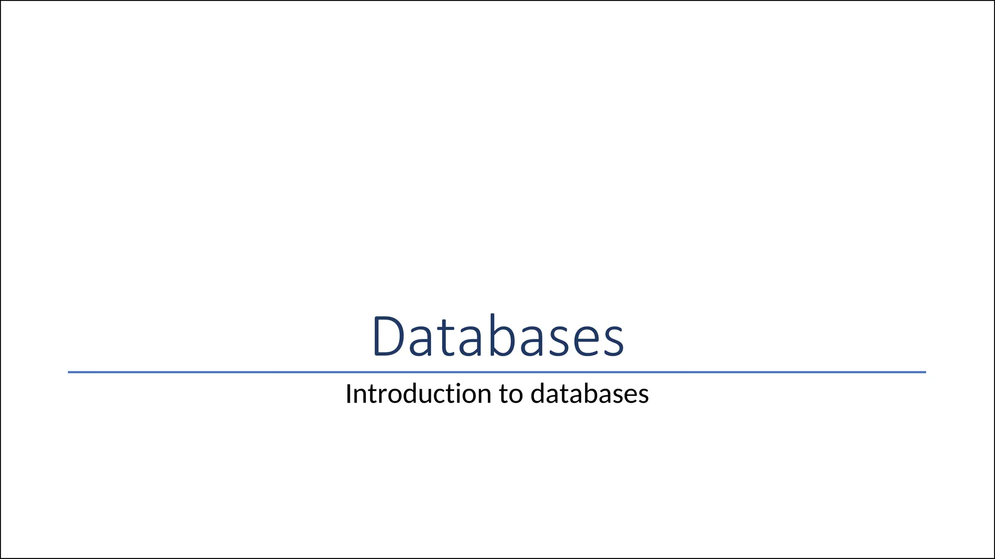 Presentation2 and introduction to database | PPT