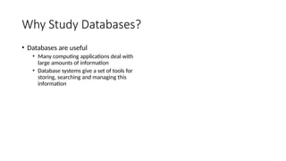 Presentation2 and introduction to database | PPTX