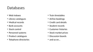 Presentation2 and introduction to database | PPT