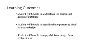 Presentation2 and introduction to database | PPTX