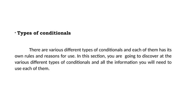 WEEK TWO ENGLISH 9 QUARTER 1 TYPES OF CONDITIONALS | PPTX