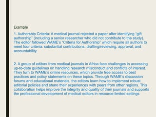 Publication ethics, principles, COPE and WAME | PPTX