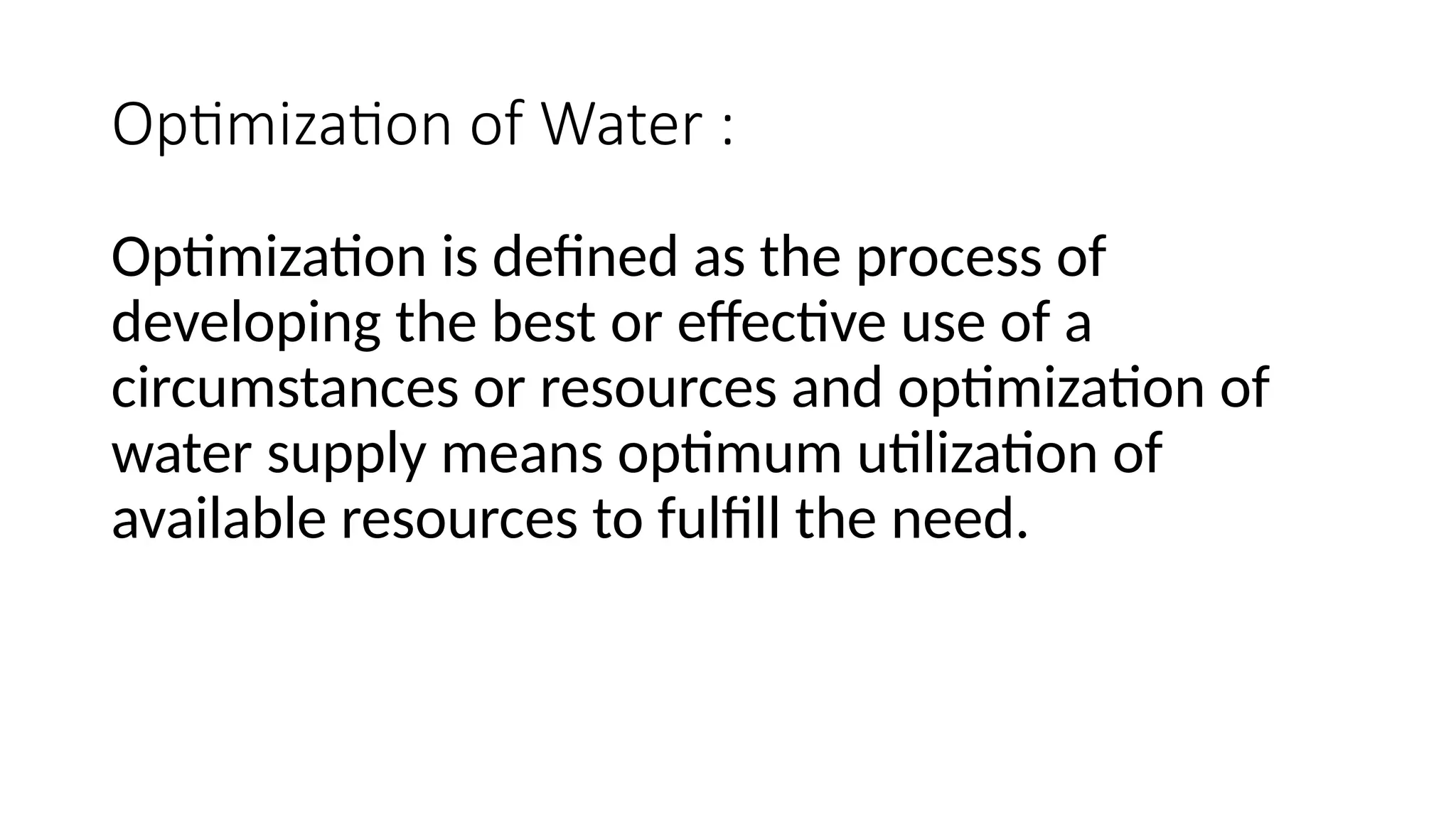 Presentation2.pptx watersystem optimization | PPTX