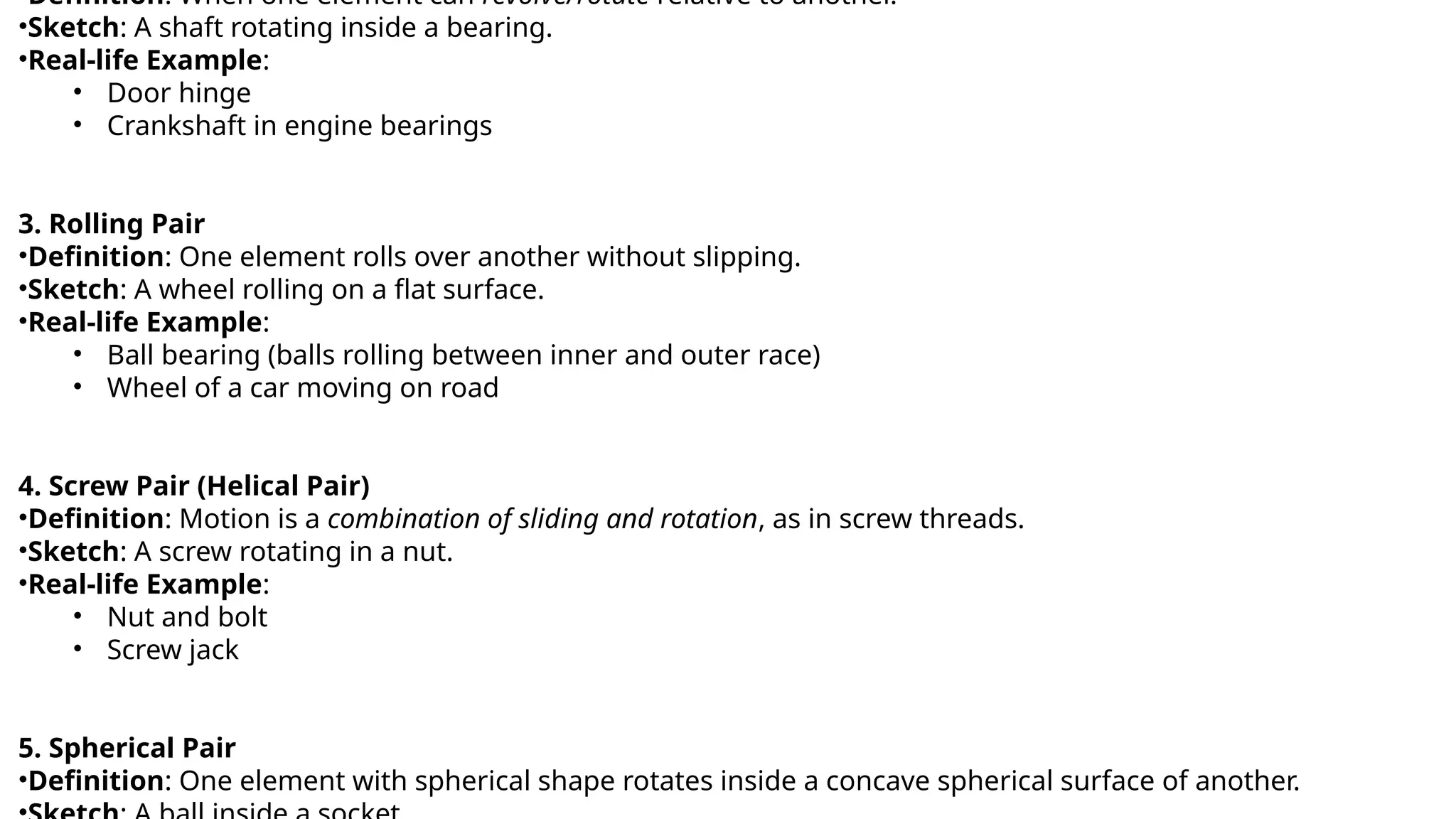 PRESENTION OF KINEMATICES OF LINKES AND PAIRS | PPTX