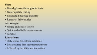 About Colorimeter, principle, parts, uses , diagram , advantages ...