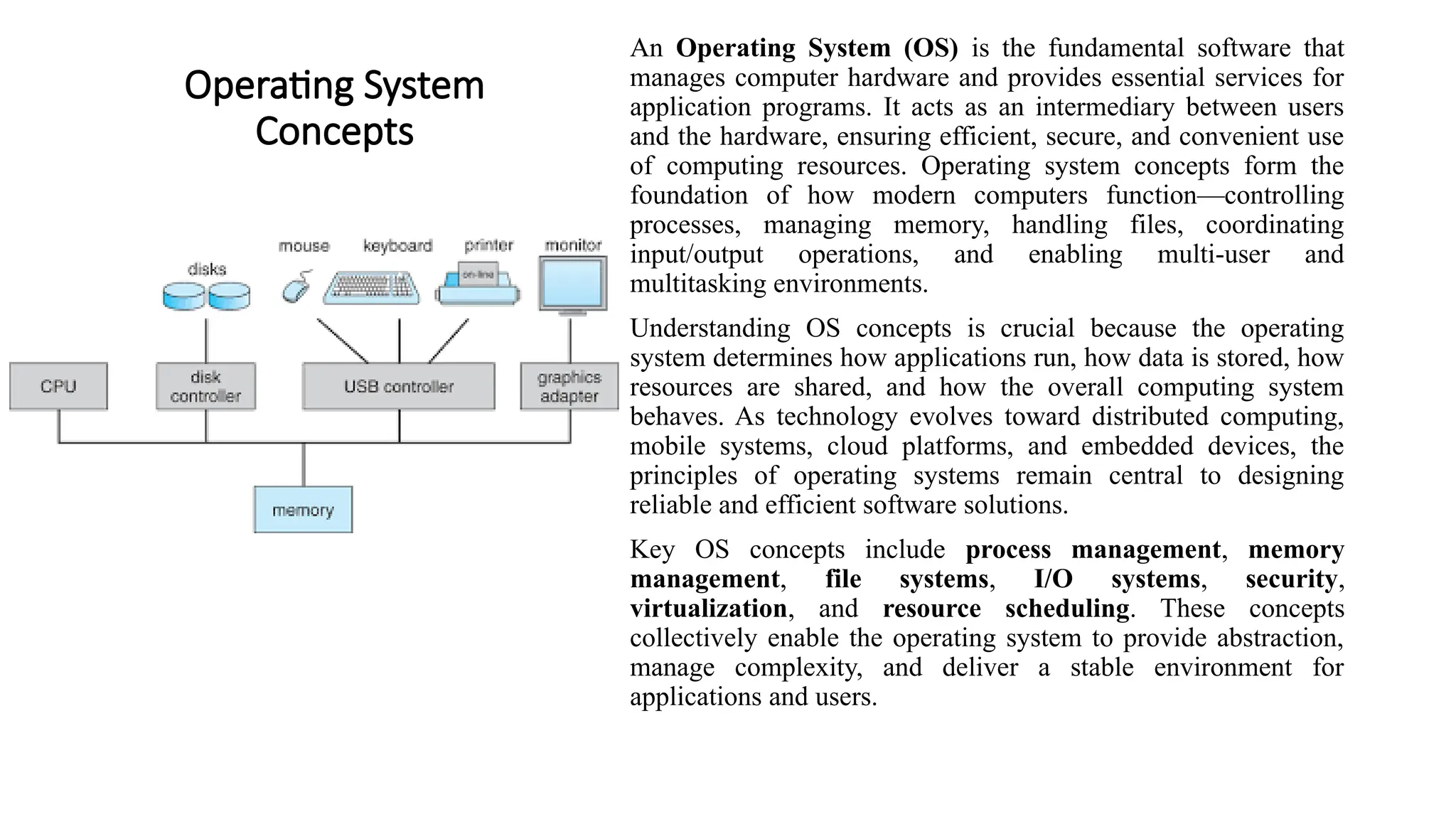 Operating System Concepts Unit - 1 pptx | PPTX