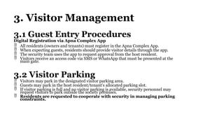 Visitor MAnagement of Real Estate Apartment | PPTX