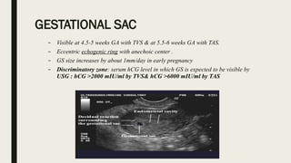 First trimester ultrasound evaluation timeline | PPTX