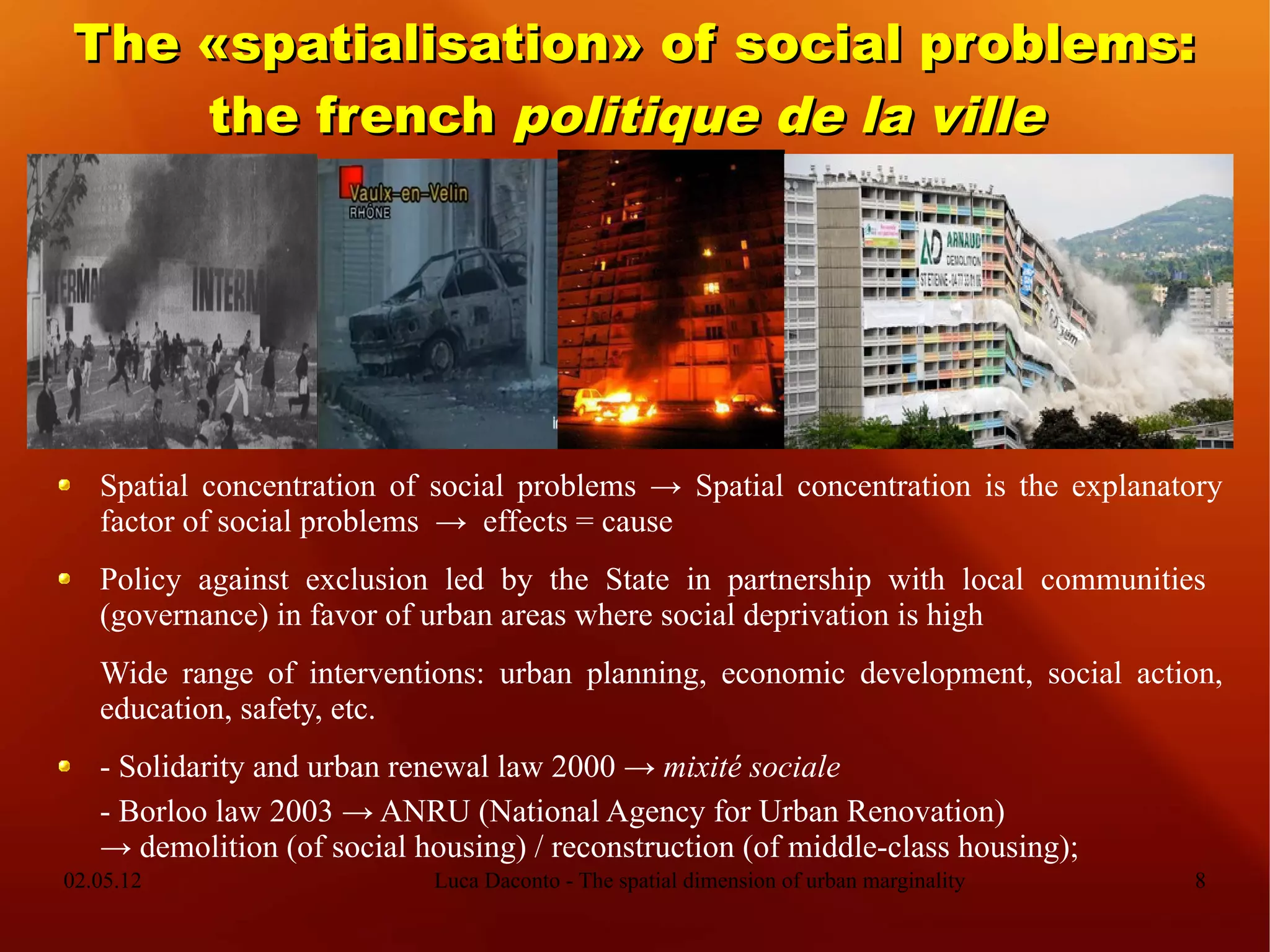 The spatial dimension of urban marginality | PDF | Politics