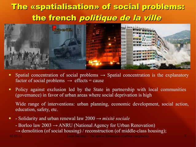 The spatial dimension of urban marginality | PDF | Politics