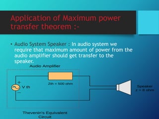 Presentation of Electrical Engineering ( Maximum Power Transfer Theorem ) | PPT