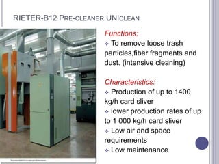 CONTROL OF BLOW ROOM BY RIETER | PPTX