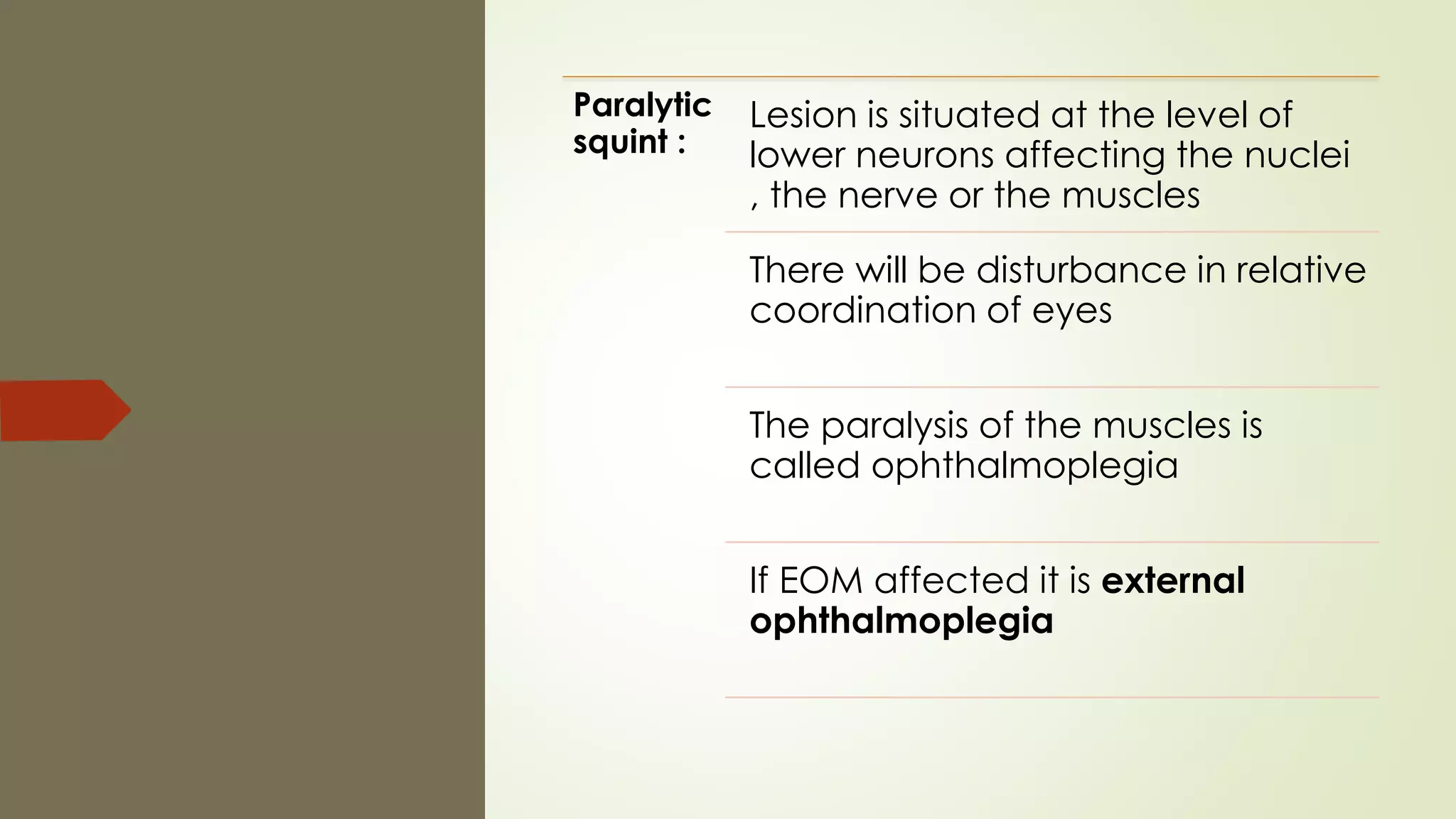 Paralytic strabismus ( third cranial nerve ) | PDF
