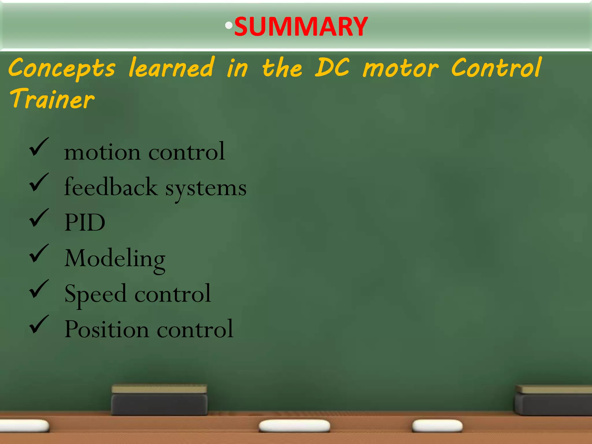 QNET DC motor control trainer | PPTX