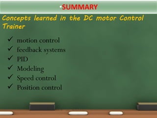 QNET DC motor control trainer | PPTX