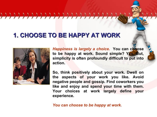 Presentation2 Ways To Be Happy At Work | PPT