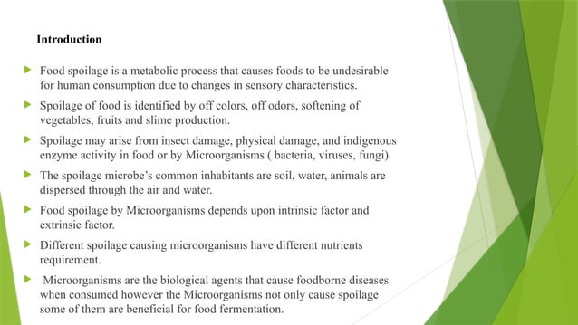 Food microbiology -spillage of food food product | PPTX | Chemistry ...