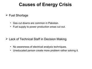Energy crisis in Pakistan | PPT
