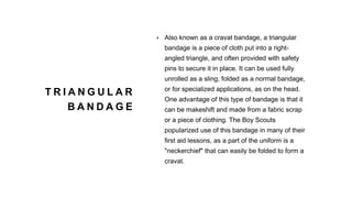 First aid , bandage and dressing | PPTX